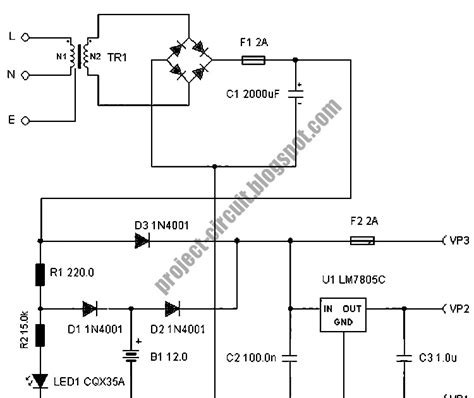 Free Project Circuit Diagram Basic Uninterruptible Power Supply Circuit