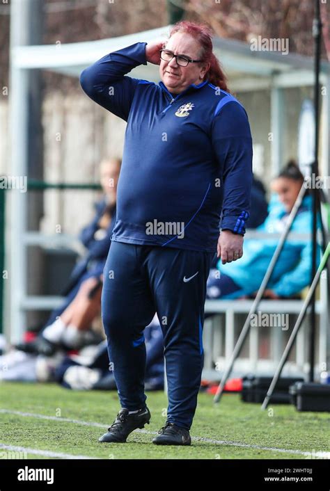 Sutton United Manager Lucy Clark During The Lse Regional Premier Match