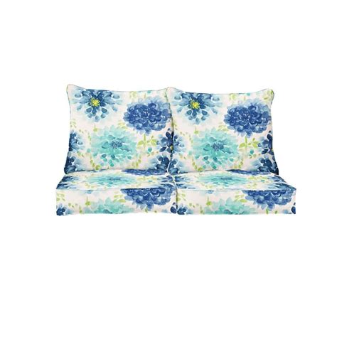 SORRA HOME In X In X In Deep Seating Indoor Outdoor Loveseat Pillow And Cushion Set