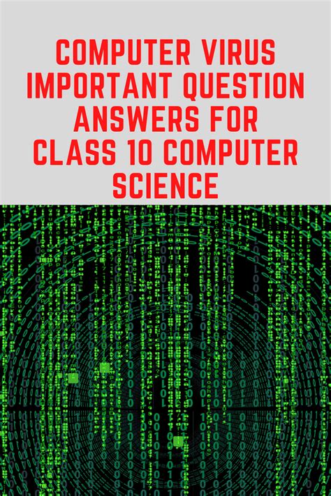 computer virus class 10 computer science important question and answer