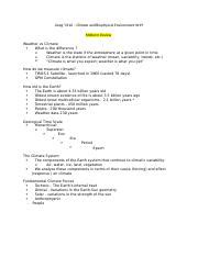 Geog Midterm Docx Geog Climate And Biophysical Environment W Midterm Review