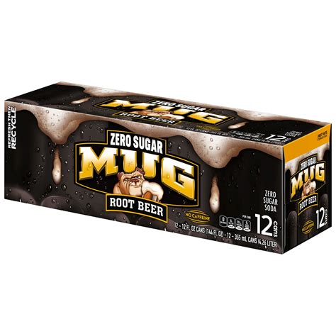 Zero Mug Root Beer Caffeine Free Soda Pop 12 Fl Oz 12 Pack Cans