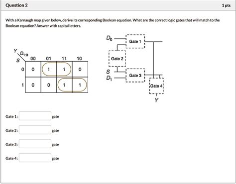 Question 2 With A Karnaugh Map Given Below Derive Its Corresponding