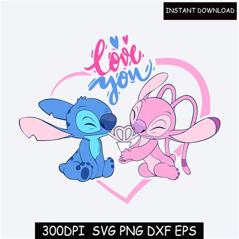 Stitch Angel Love Png Stitch And Angel Png Disney 41 Off