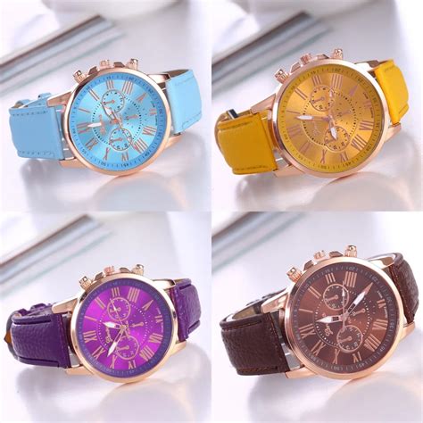 Женские кварцевые наручные часы с ремешком двойного уровня Aliexpress