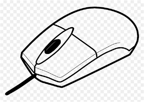Computer Mouse Keyboard Outline Drawing Cartoon Computer Mouse