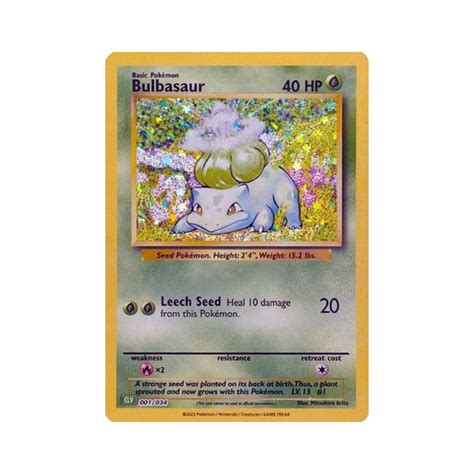 Bulbizarre Bulbasaur 001034 Tcg Classic Venusaur And Lugia Clv