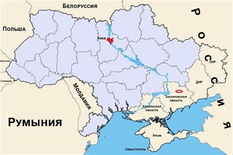 Политическая карта россии и украины с областями