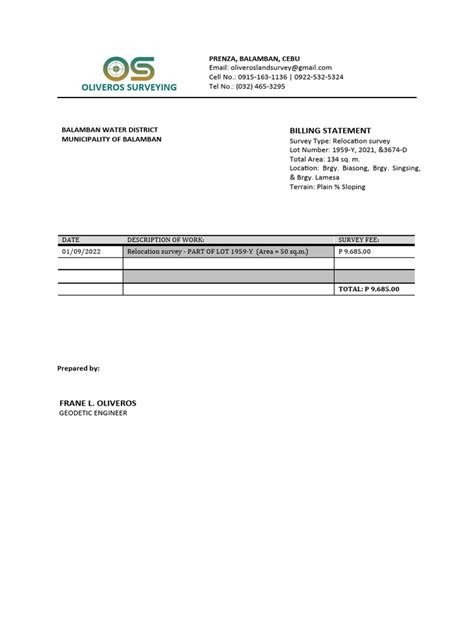 Billing Statement Pdf