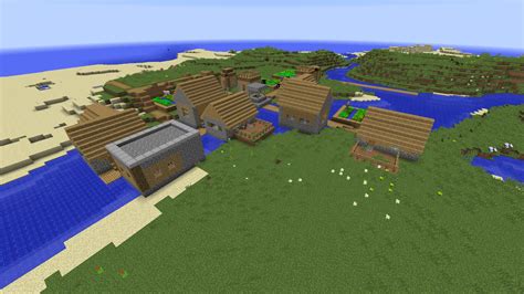 Upside Down World Series Part 1 River Flowing Through Middle Of Village Part Minecraft Map