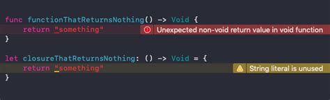 Why Does Returning Something From A Void Closure Is Not
