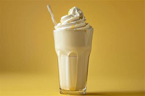 Delicious Vanilla Milkshake Premium Ai Generated Image