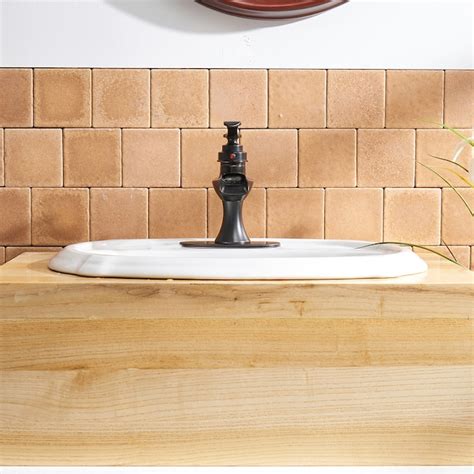 Bwe Oil Rubbed Bronze Single Hole 1 Handle Waterfall Bathroom Sink