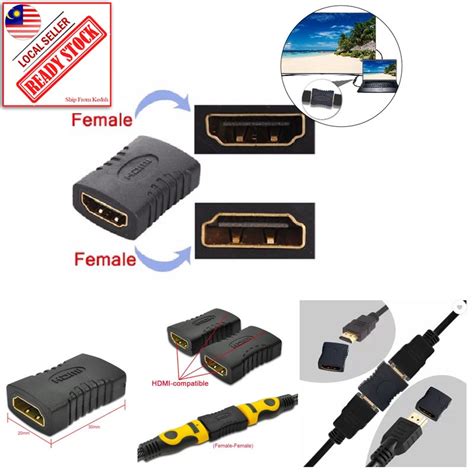 Hdmi Adapter Joint Connector Female To Female Converter Extender For Hdtv Pc Cable Jointer Hdmi
