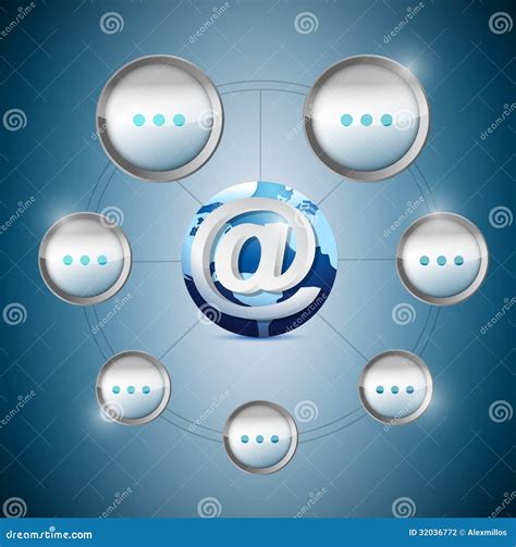 At Globe Internet Cycle Cloud Computing Stock Illustration