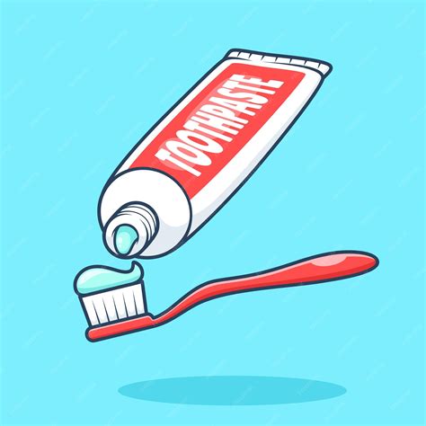 Premium Vector Toothbrush And Toothpaste Vector Illustration
