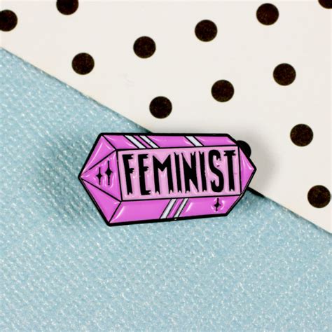 Feminist Crystal Enamel Pin Punky Pins Punkypins Feminist Pins