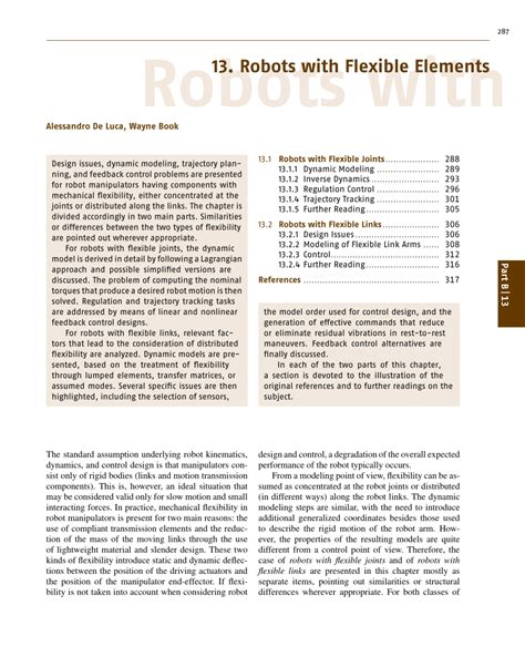 Pdf Robots With Flexible Elements