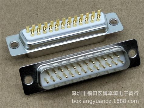 3u 工业级实心针db25公头镀金车针焊接头连接器二排25针插头25p芯 阿里巴巴