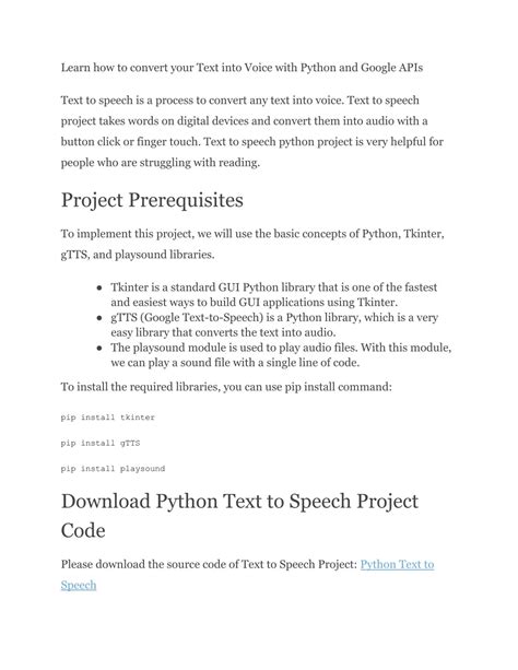 Ppt Convert Text To Speech In Python Powerpoint Presentation Free