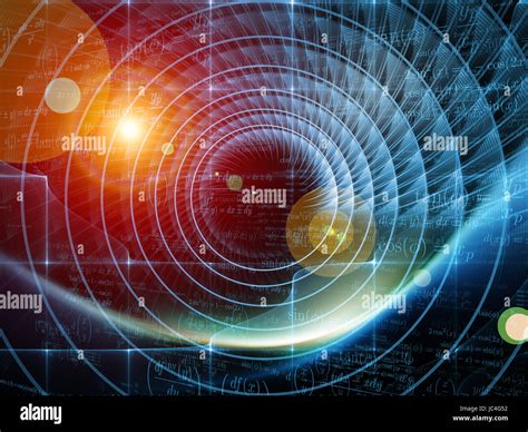 Space Geometry Series Artistic Abstraction Composed Of Math Geometry And Design Elements On