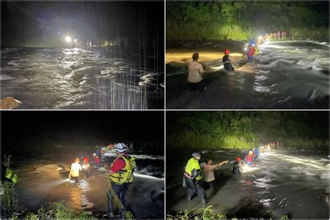 溯溪遇溪水暴漲 20人受困南澳北溪 消防局動員搶救