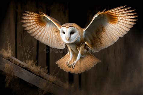 Barn Owl In Flight Stock Illustration Illustration Of Wildlife 266627985