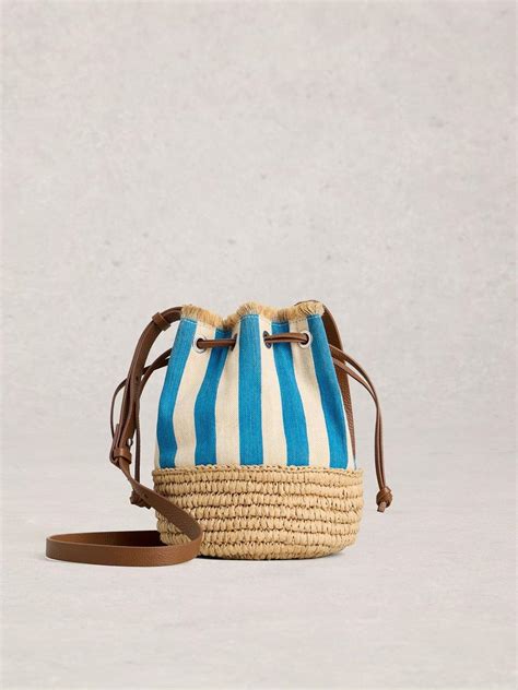Mia Mini Drawtop Bag In Blue Multi White Stuff