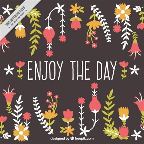 Fondo Oscuro Con Flores Decorativas Vector Gratis