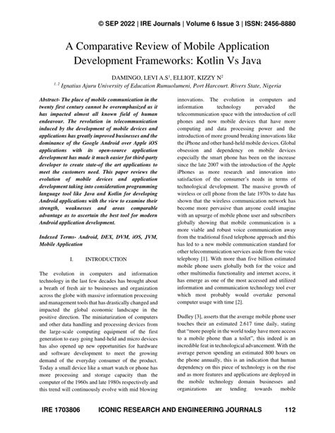 PDF A Comparative Review Of Mobile Application Development Frameworks