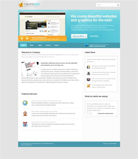 BrightDay Web Template Corporate CSS Templates CSS Templates