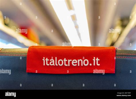 Rome Italy October 31 November Back Of A Seat In An Italo Train