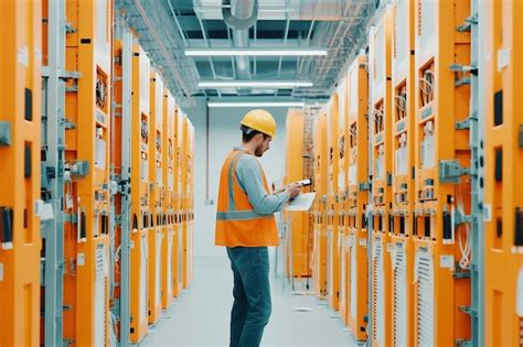 Premium Photo Engineer Deploying A Software Update Across Server