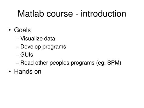 Ppt Matlab Course Program Powerpoint Presentation Free Download