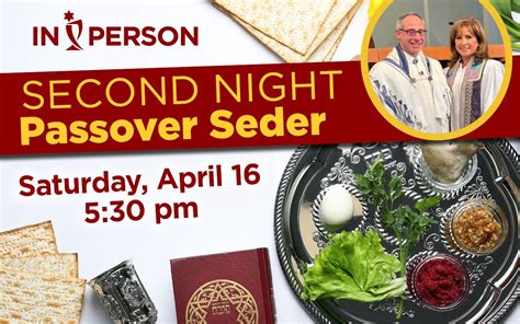 Second Night Passover Seder With Rabbi Dan Levin And Cantor Lori Brock