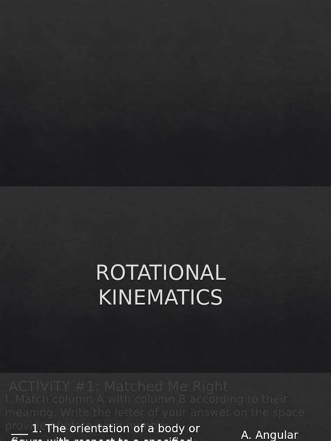 Lesson 1 Rotational Kinematics Pdf Rotation Around A Fixed Axis Angle