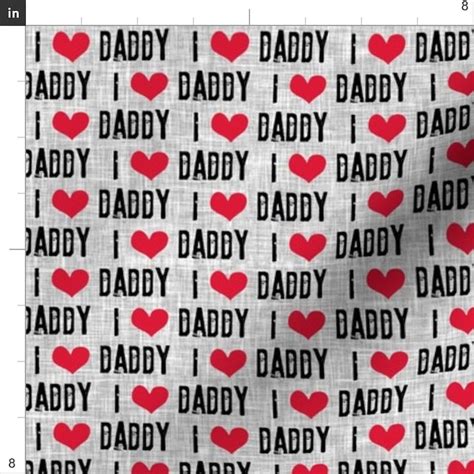 I Heart Daddy Fabric I Love Daddy By Littlearrowdesign I Etsy