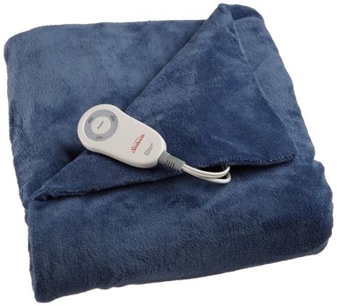 Sunbeam Microplush Velvet Warming Electric Heated Throw Blanket