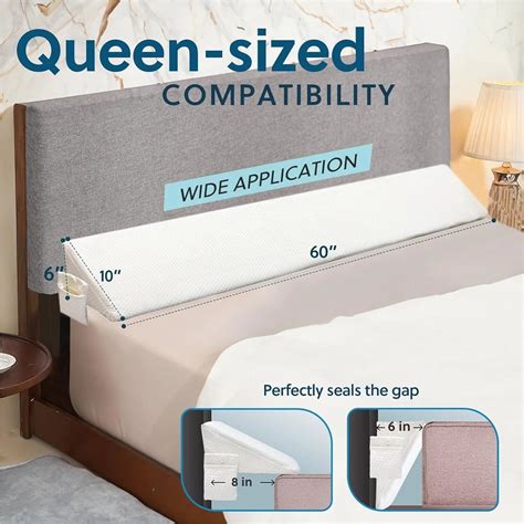 Desk Jockey Bed Wedge Pillow Stopper For Queen Size Bed Fill Gaps 0 8