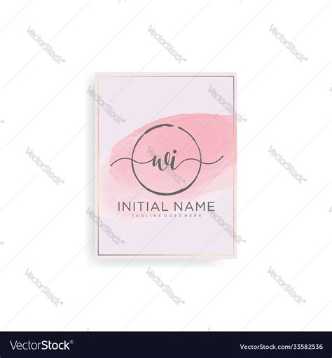 Wi Letter Initial With Royal Templateelegant Vector Image