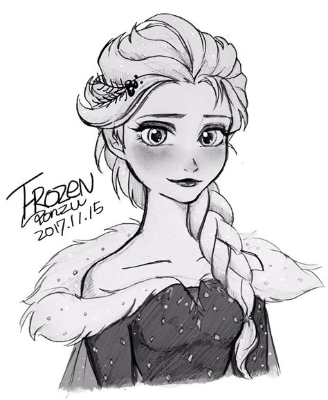 Elsanna Art Archive “art By Ponzu ” Esboços Disney Elza Desenho
