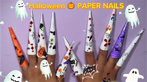 How To Make Paper Nails Tutorial Easy Diy Halloween Theme