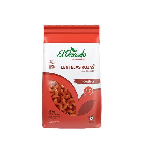 Pasta De Lentejas Rojas CODITOS Pastas El Dorado