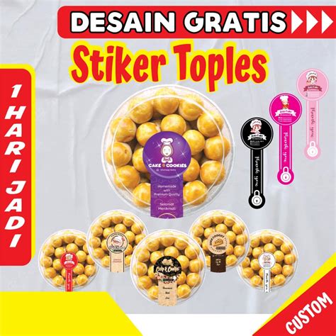 Jual Cetak Stiker Seal Segel Toples Stiker Kue Kering Nastar Stiker Segel Makanan Stiker