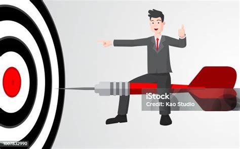商人在飛鏢射擊目標飛鏢目標企業行銷理念向量平式卡通插圖白色背景向量圖形及更多人圖片 人 僅成年人 剪裁圖 Istock