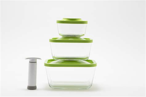 Kit de départ comprenant boites sous vide en verre boite L boite L boite