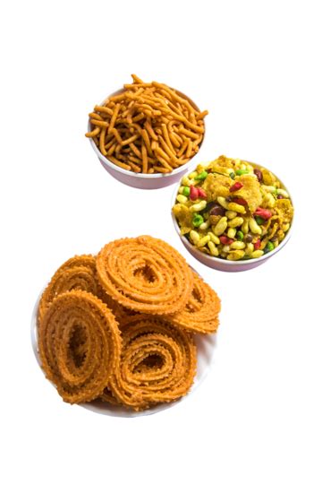 Diwali Snacks On Pink Chakli Besan Sev And Chiwada Sev Fried Besan