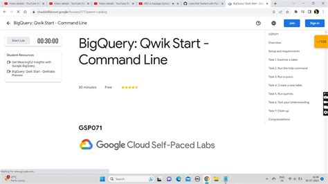 BigQuery Qwik Start Command Line Lab Solution Qwiklabs Arcade