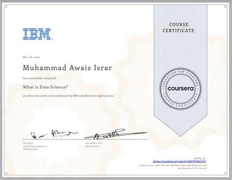 finished what is data science course by ibm muhammad awais israr posted on the topic linkedin