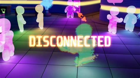 Metaverse Avatar Of A User Gets Disconnected Message Industrial 3d